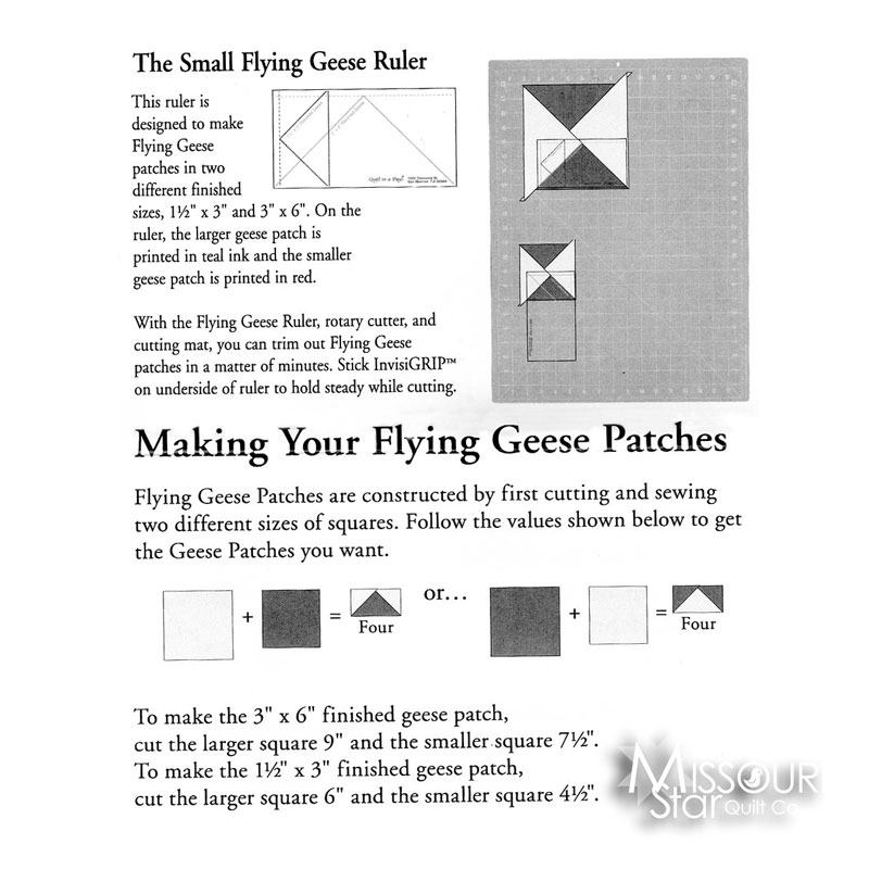 Small Flying Geese Ruler (3" X 6") | Eleanor Burns | Quilt In a D...